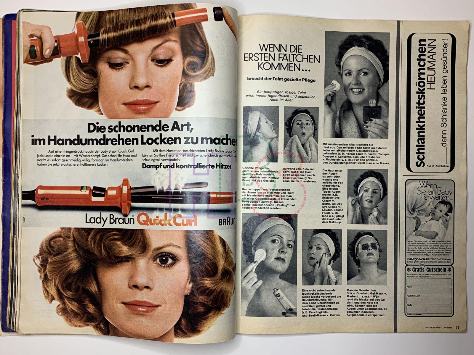 Коллекционный журнал Burda 7 1975. Не продается.