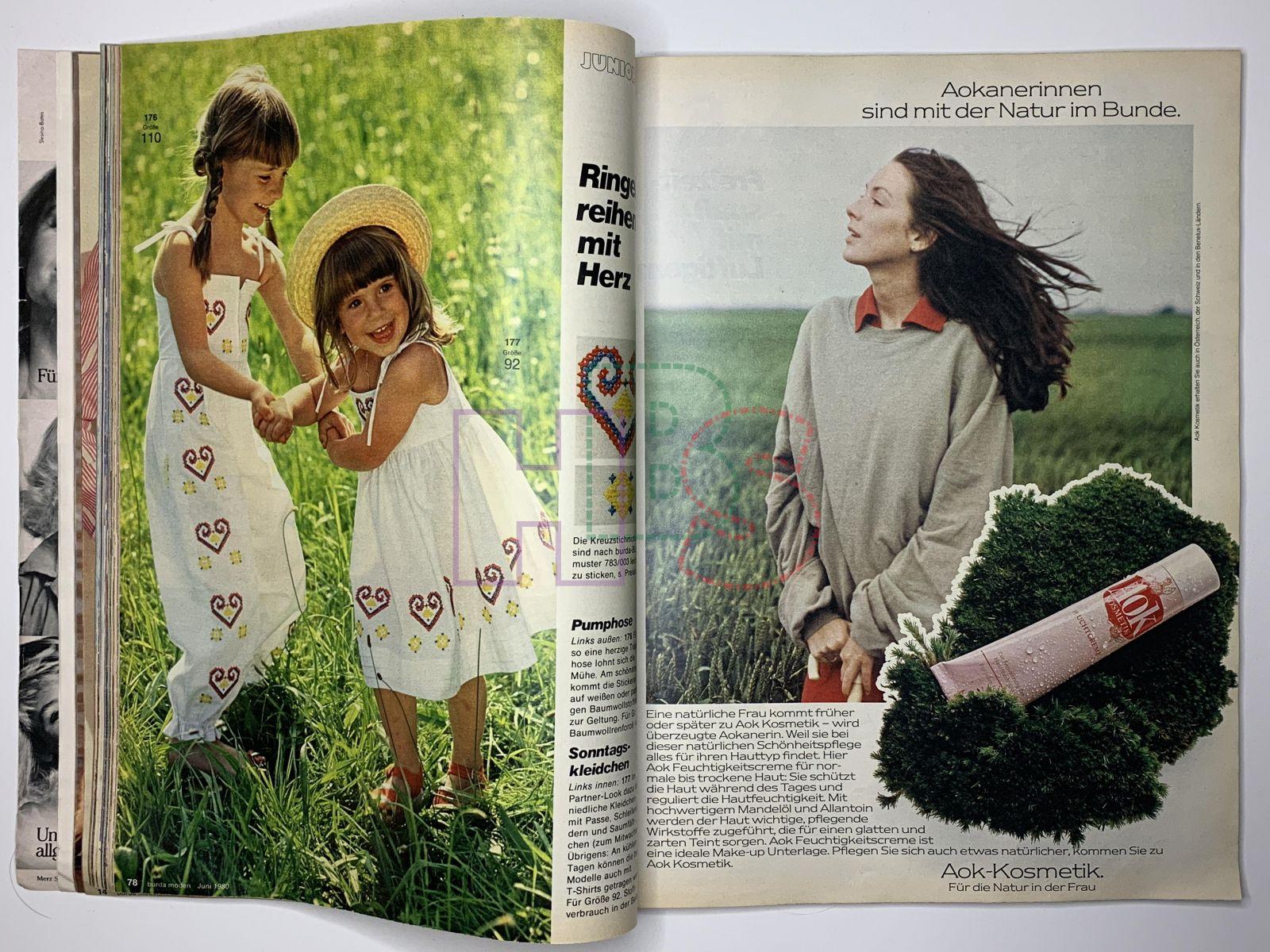 Коллекционный журнал Burda 6 1980. Он-лайн просмотр.