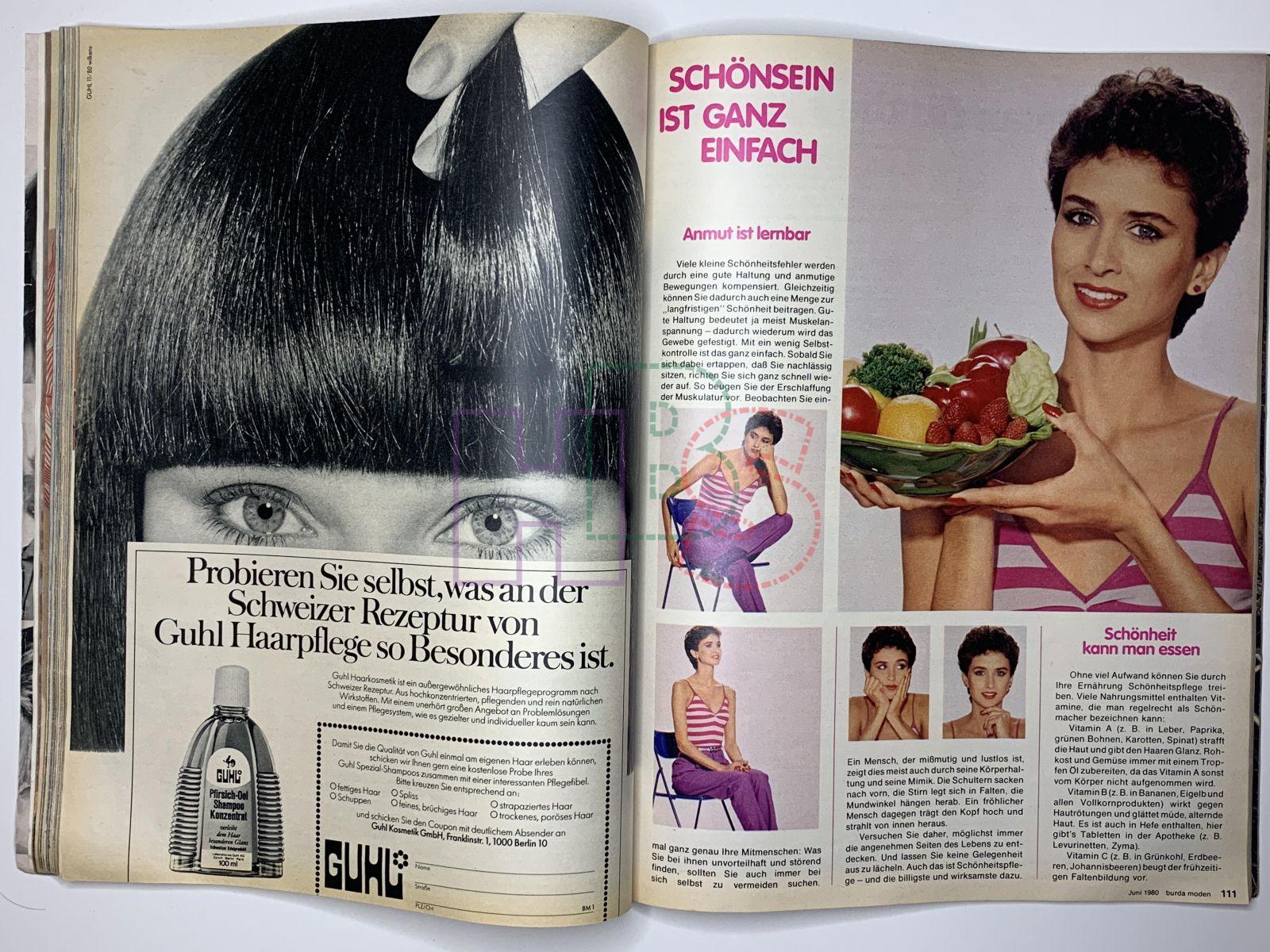 Коллекционный журнал Burda 6 1980. Он-лайн просмотр.