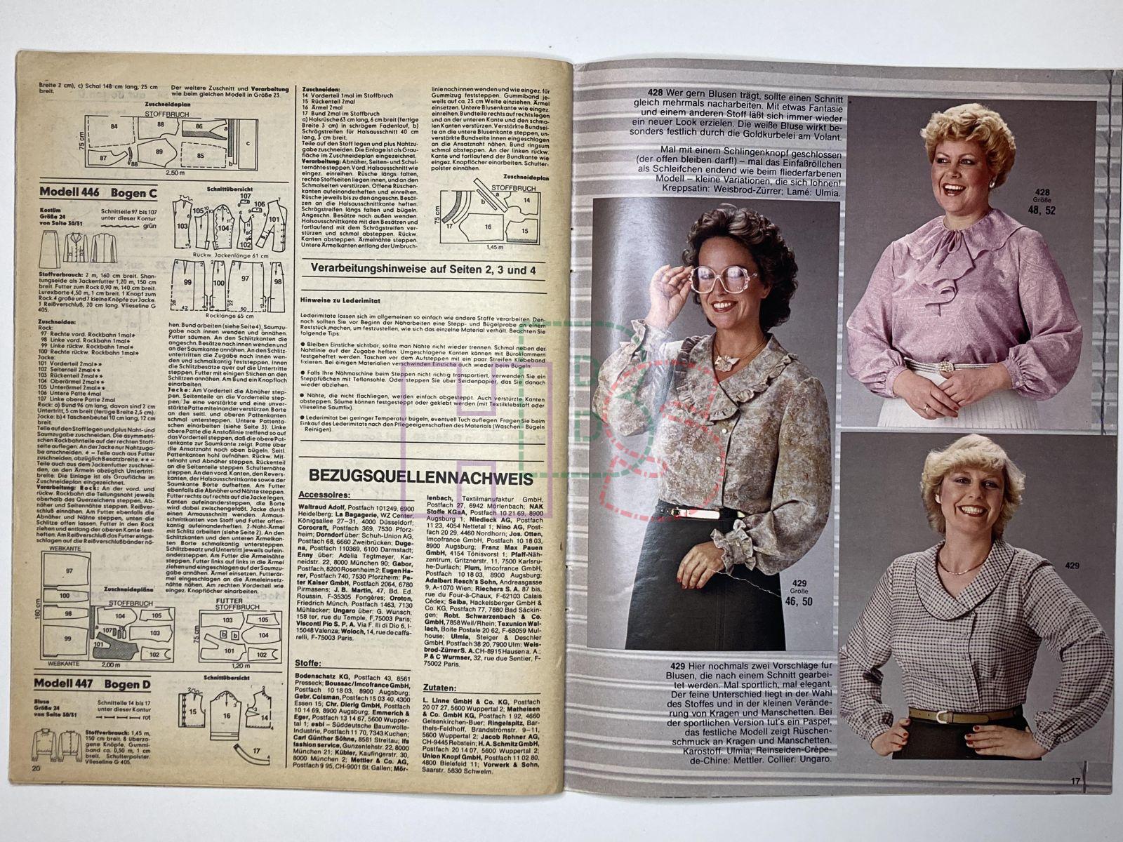 Коллекционный журнал Burda Plus Осень 1981 E568. Он-лайн просмотр.