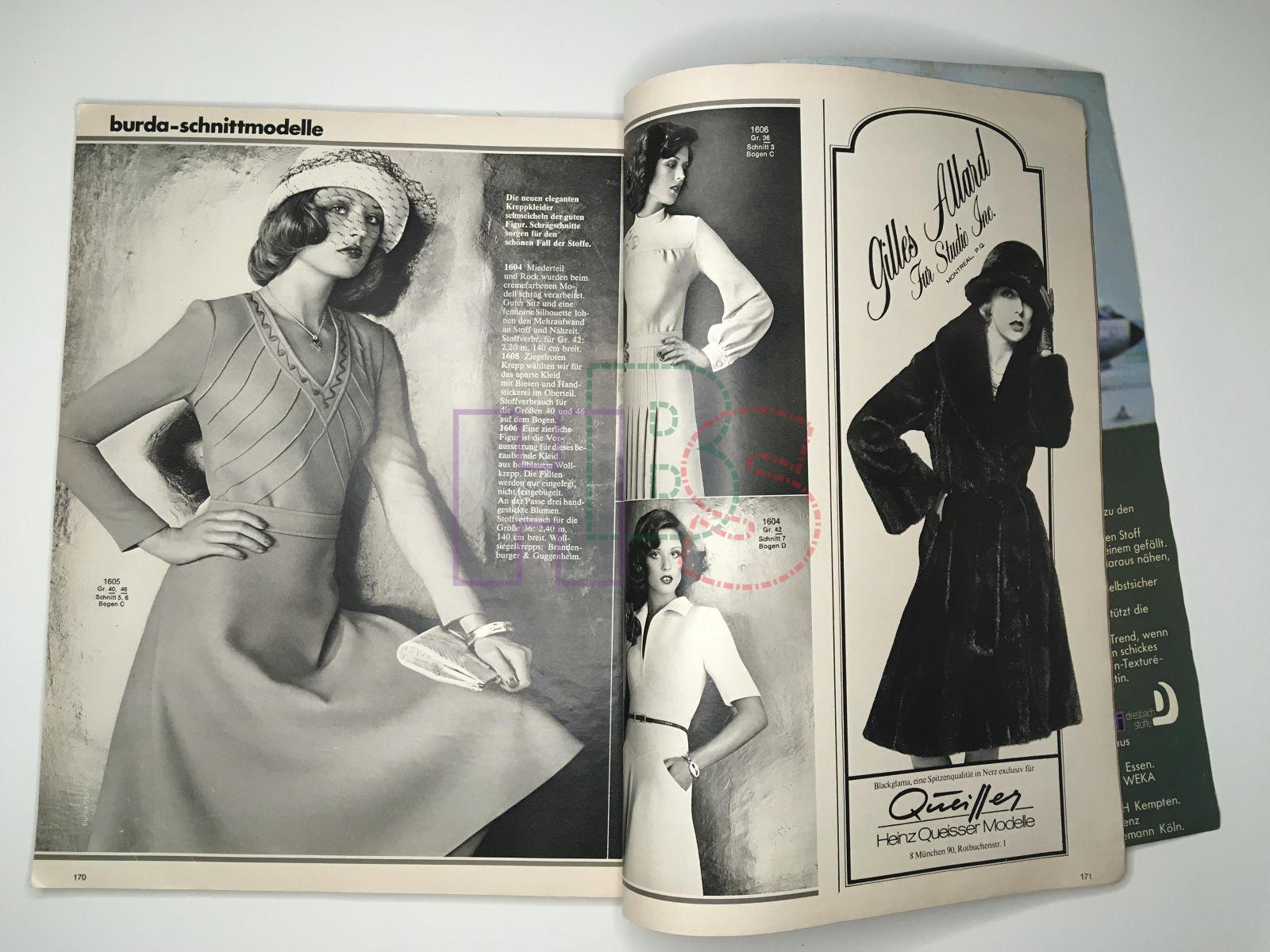 Коллекционный журнал Burda International Осень-Зима 1974 1975. Он-лайн ...