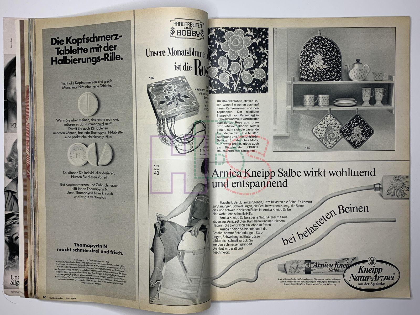 Коллекционный журнал Burda 6 1980. Он-лайн просмотр.